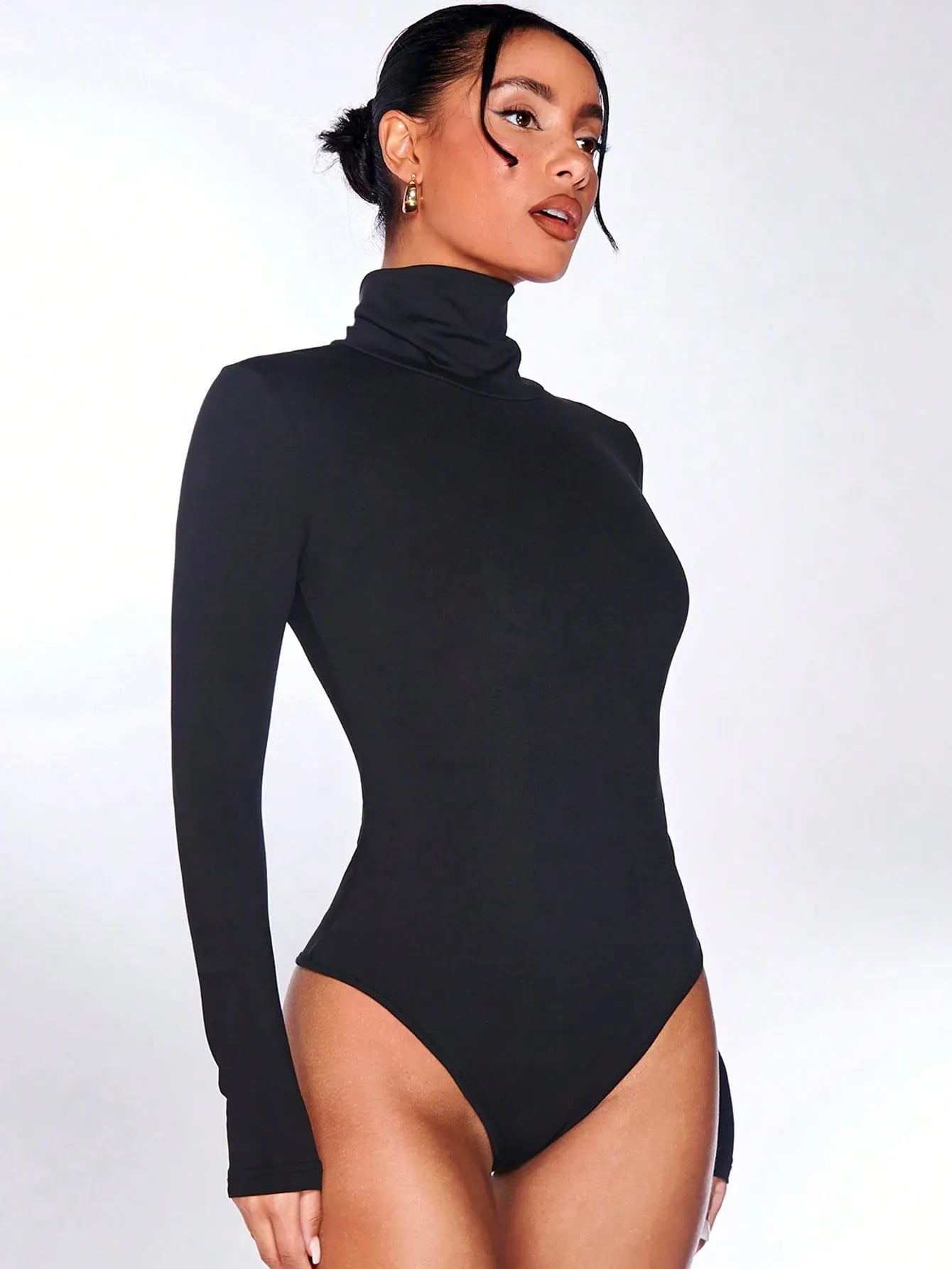 Mock Neck Long Sleeve Bodysuit – FAVEN